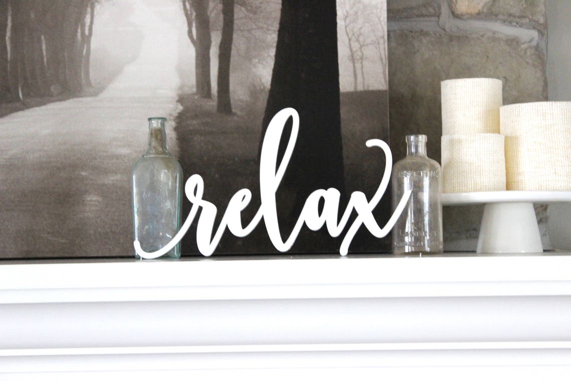 Relax Sign // Wood Relax Sign //porch Decor // Summer Decor | Etsy