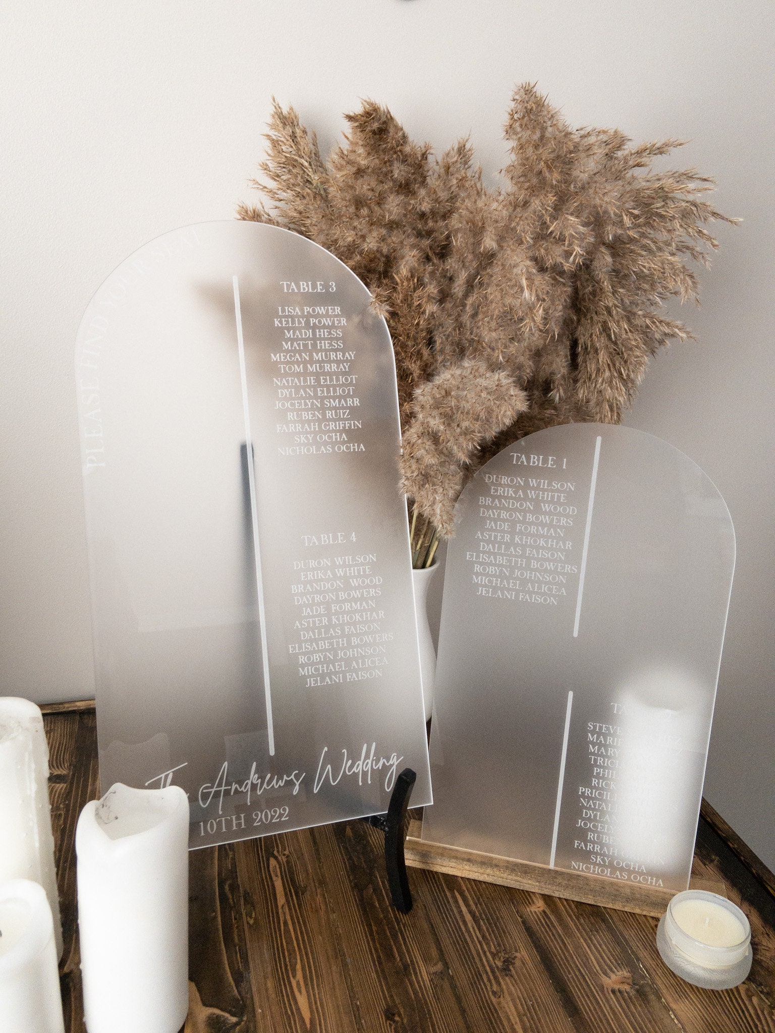 Arched Seating Chart / Custom Seating Chart / Modern Welcome - Etsy