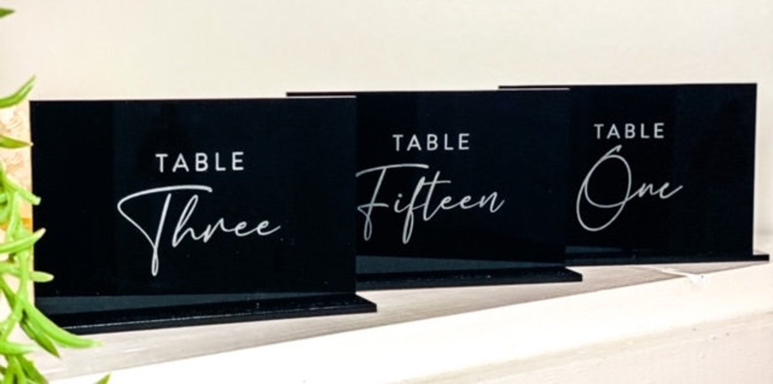 Black Acrylic Table Numbers by City Name, Wedding Table Numbers, Script ...