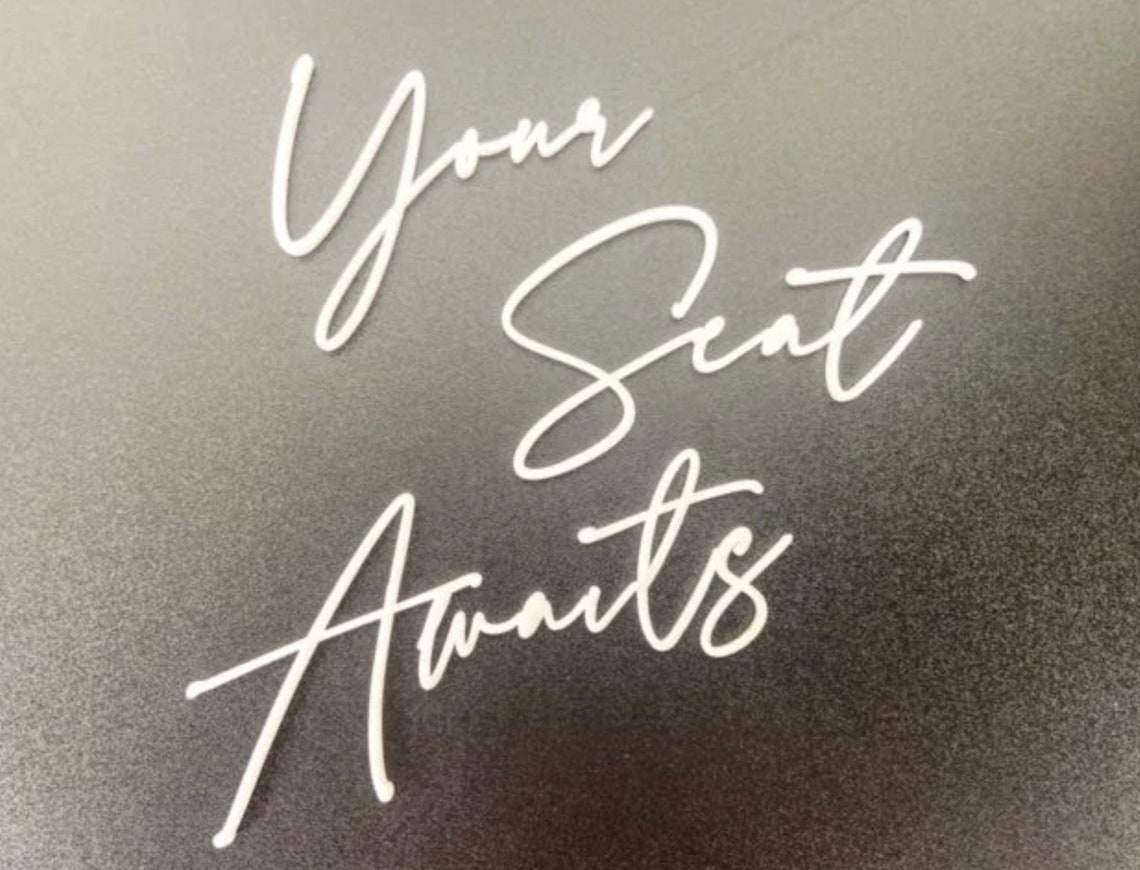 Your Seat Awaits, Please Find Your Seat Lettering Cutouts ONLY, Wedding ...