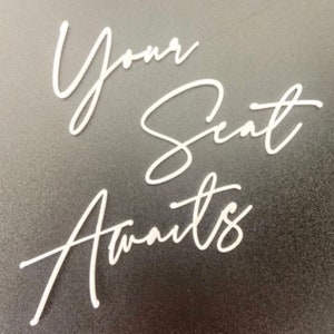 Your Seat Awaits, Please Find Your Seat Lettering Cutouts ONLY, Wedding ...