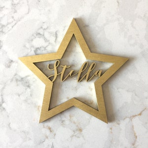 Custom Star Wooden Name Sign, Star Baby Sign, Custom Name Sign, Custom ...