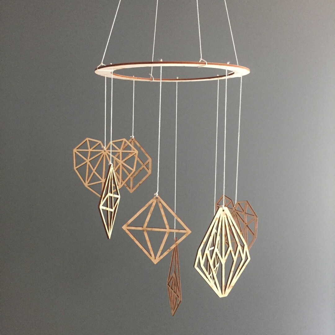 Geometric Mobile // Nursery Decor // Geometric Nursery // Nursery ...