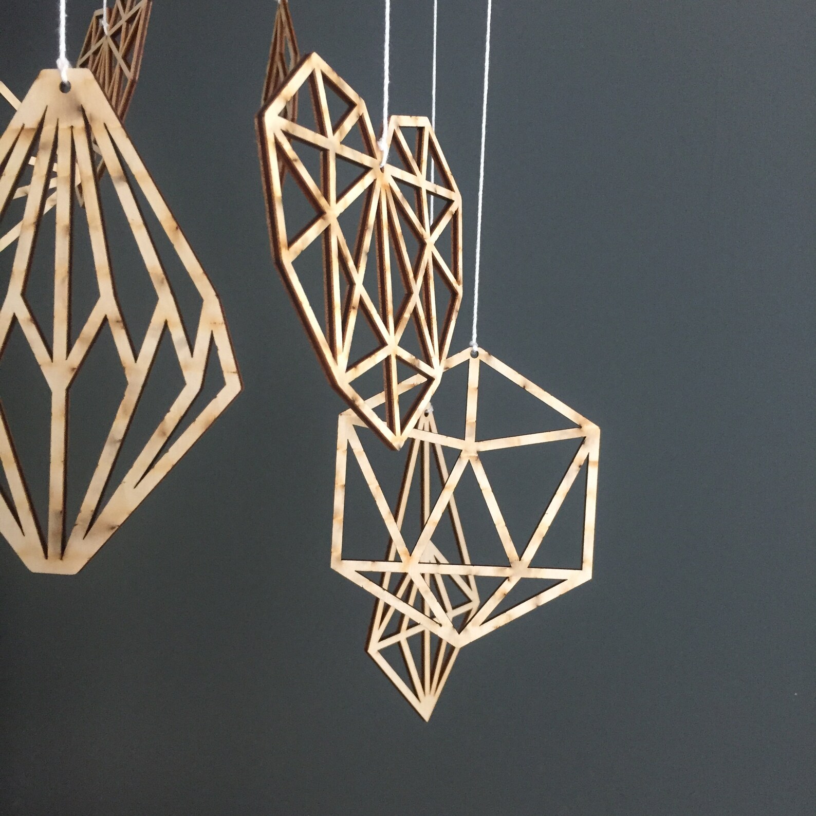 Geometric Mobile // Nursery Decor // Geometric Nursery // - Etsy