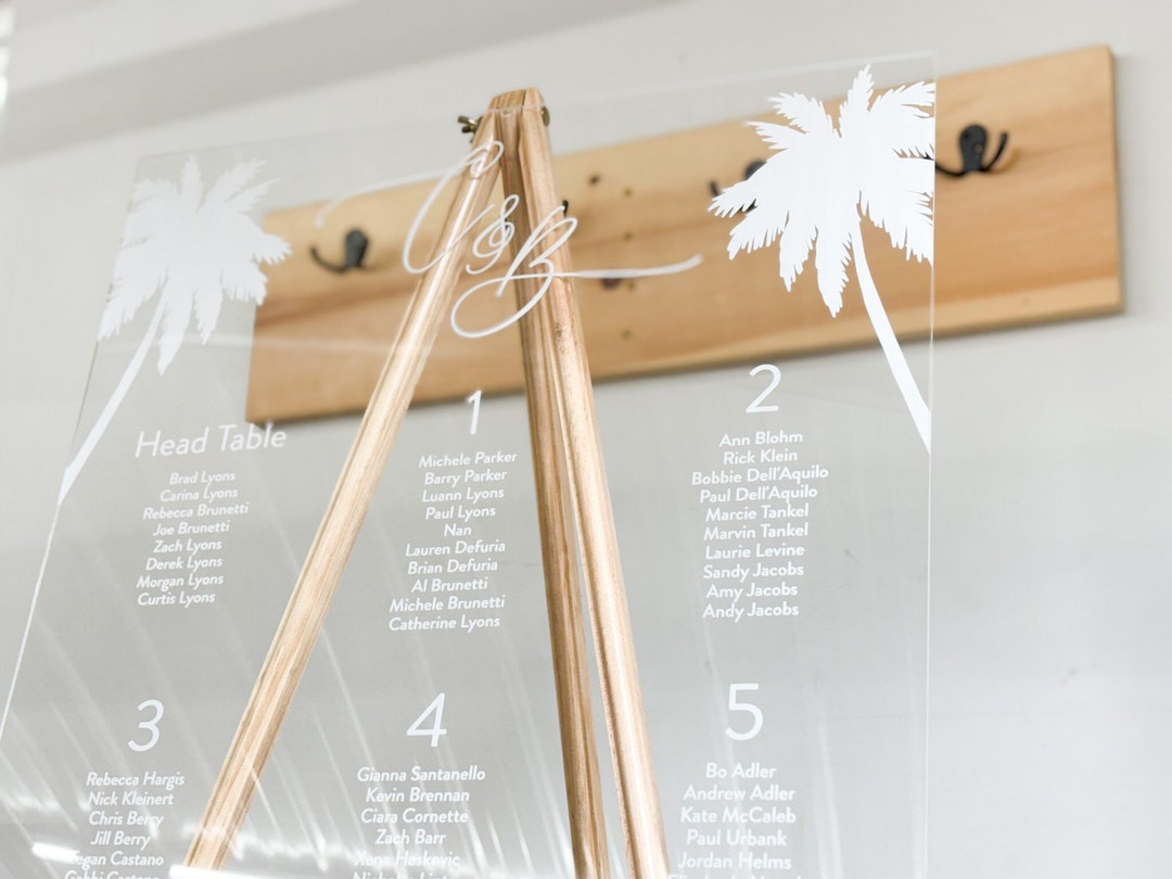 Custom Acrylic Seating Chart Sign, Wedding Sign, Wedding, Bridal Shower ...
