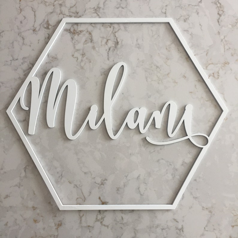 Geometric Custom Wooden Name Sign / Wedding Sign / Custom Name | Etsy
