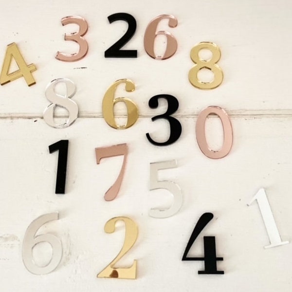 Acrylic Numbers - Etsy