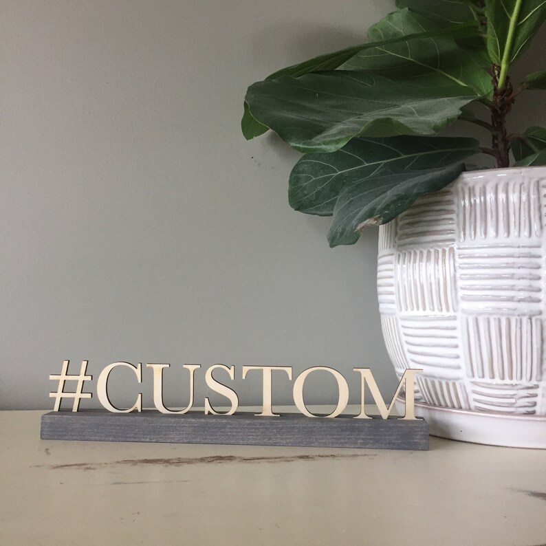Custom Hashtag Laser Cut Name Sign // Personalized Wedding - Etsy