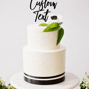 Custom Cake Topper With Personalized Text, Personalized Couples Cake ...