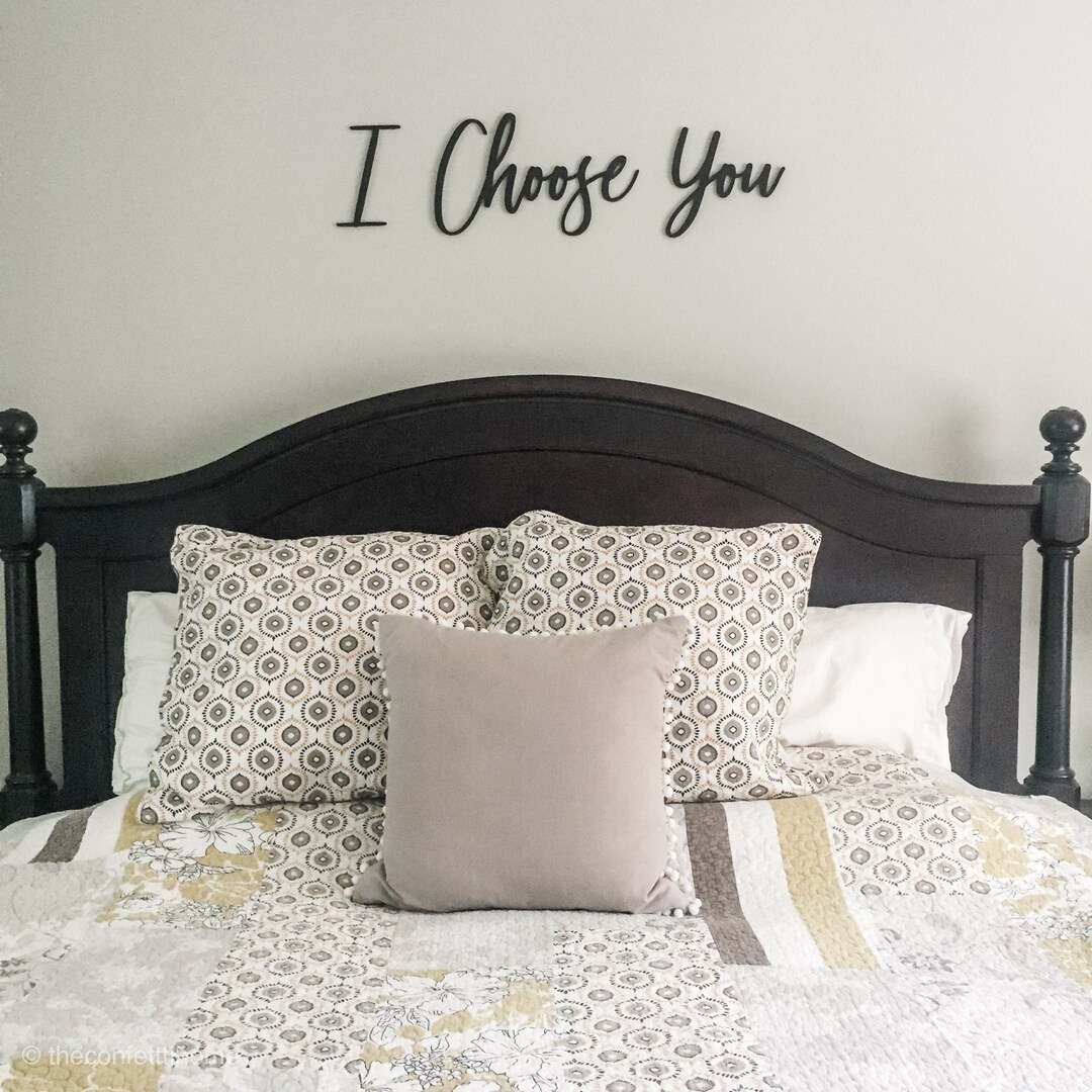 I Choose You Sign, Wood Sign, Home Décor, Bedroom Sign, Rustic Wood ...