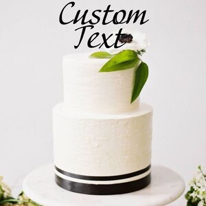 Custom Cake Topper With Personalized Text, Personalized Couples Cake ...