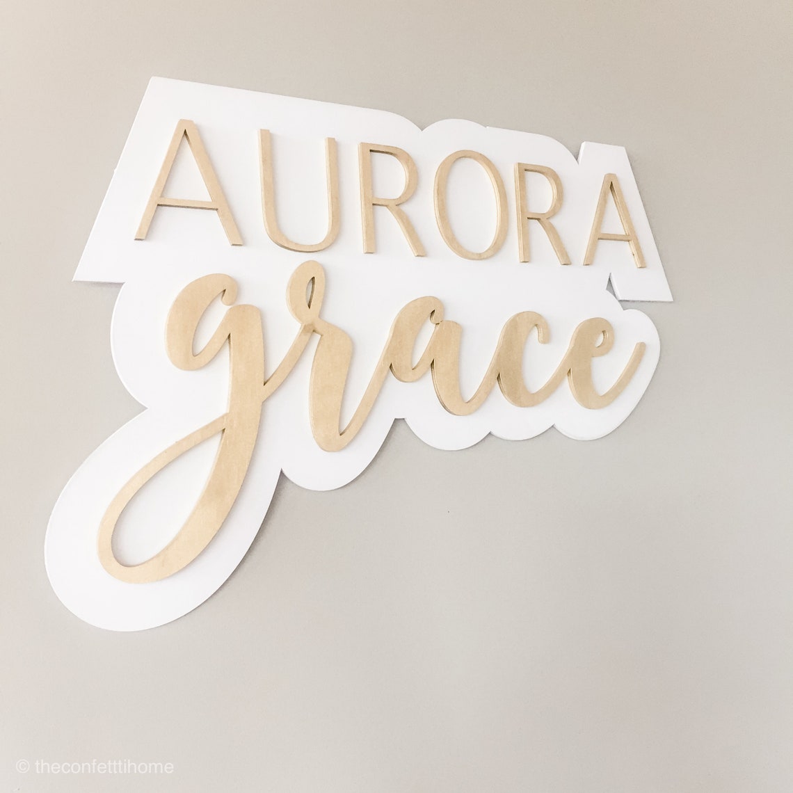 Stacked Custom Wooden Name Sign / Wedding Sign / Custom Name | Etsy