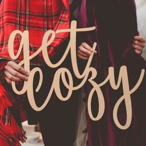 Get Cozy Sign, Wood Welcome Sign, Porch Decor, Welcome Decor, Rustic ...