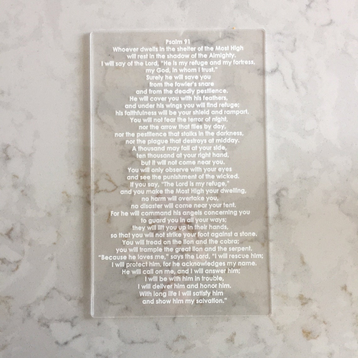 Psalm 91, Psalm 91 Plaque, Psalm 91 Engraved, Inspiration, Christian ...