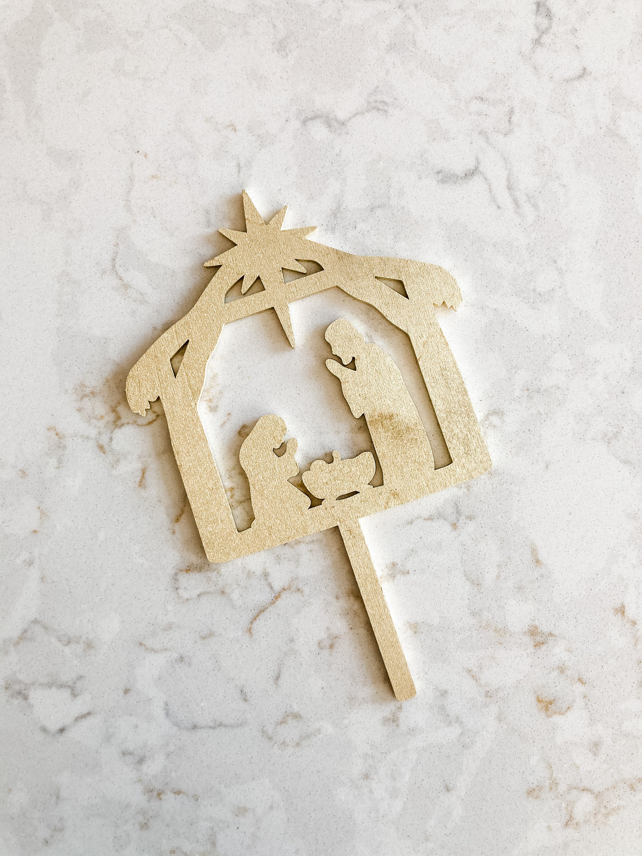 Nativity Cake Topper, Happy Birthday Jesus Cake Topper, Christmas Cake ...