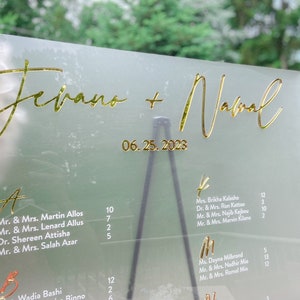 Frosted Acrylic Seating Chart, Wedding Seating Chart, Wedding Seating ...