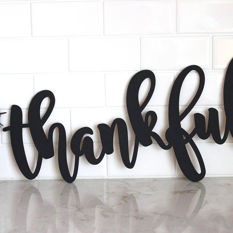 Thankful Wood Sign - Etsy