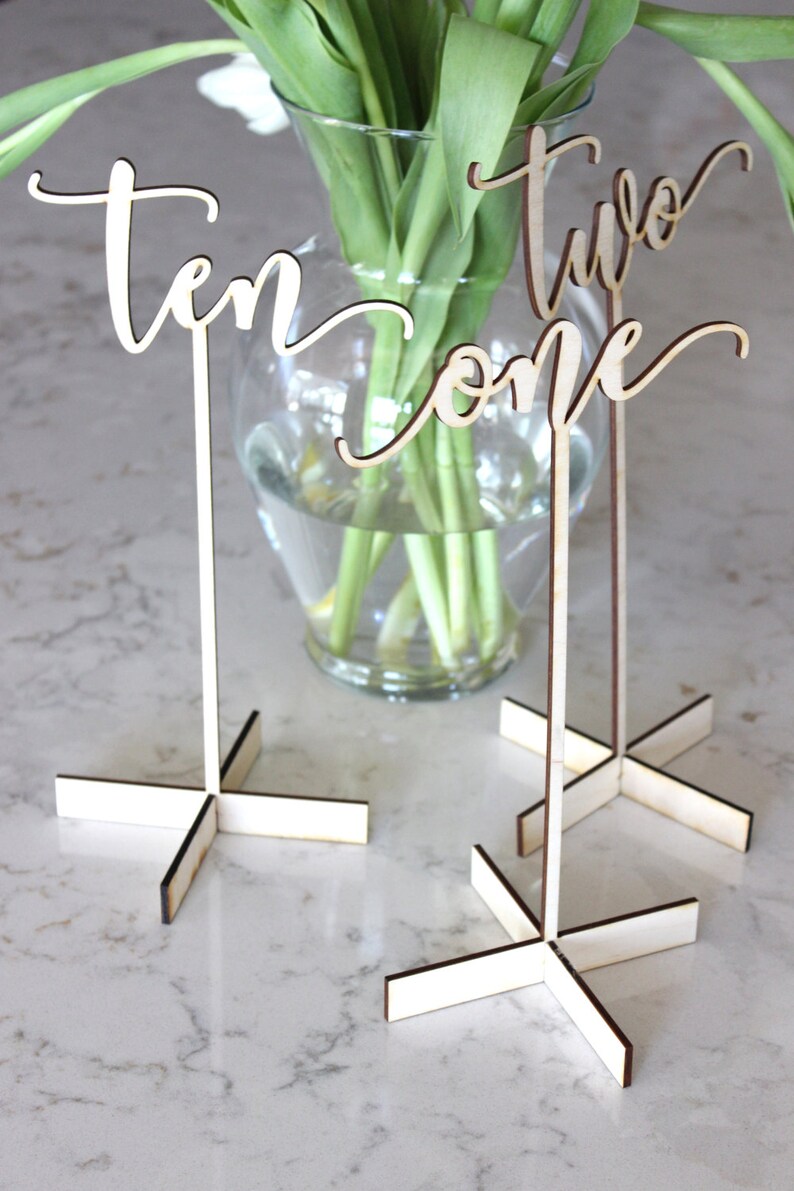 Laser Cut Table Numbers // Wedding Table Numbers // Table - Etsy
