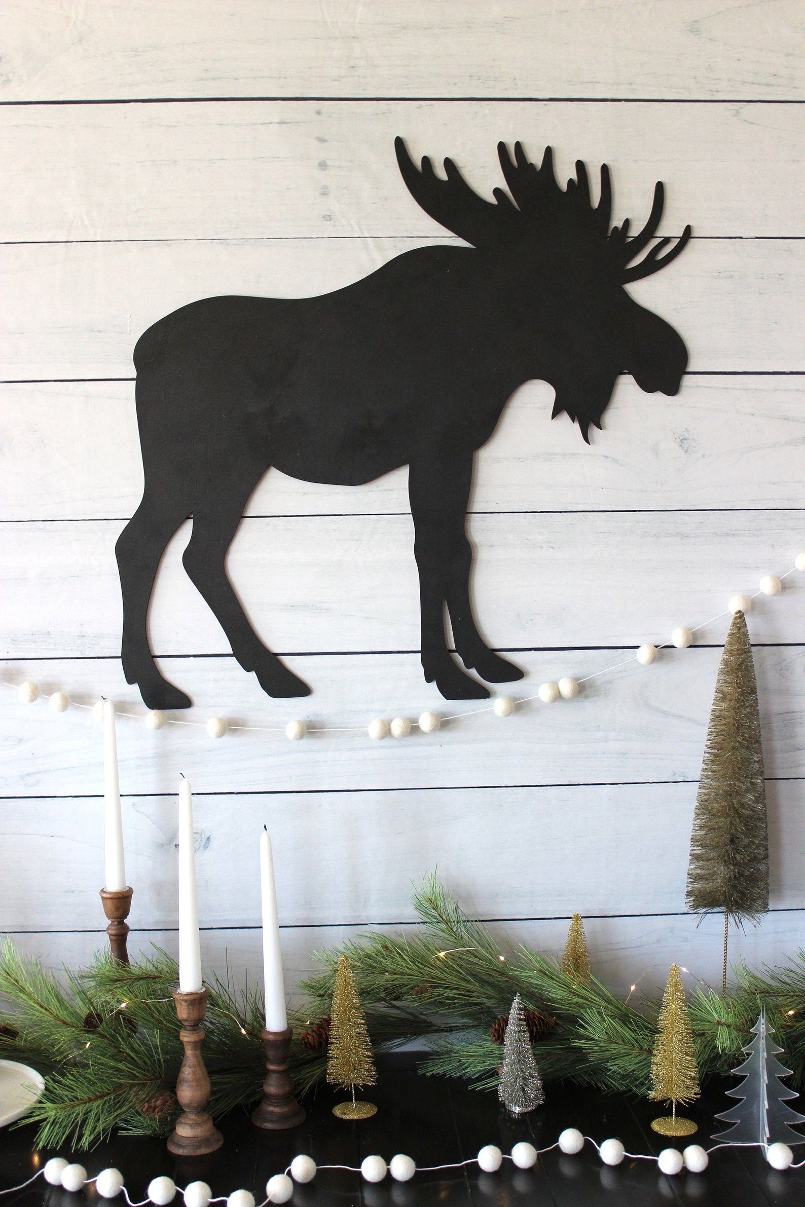 Moose Sign // Wood Moose //christmas Decor // Holiday Decor // - Etsy