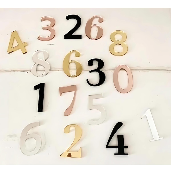 Acrylic Numbers - Etsy