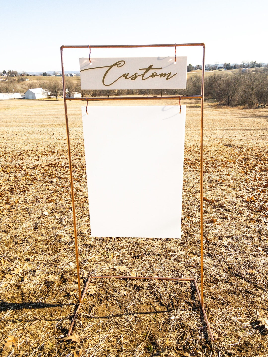 Copper Stand / Welcome Seating Chart Stand / Wedding Sign Stand ...