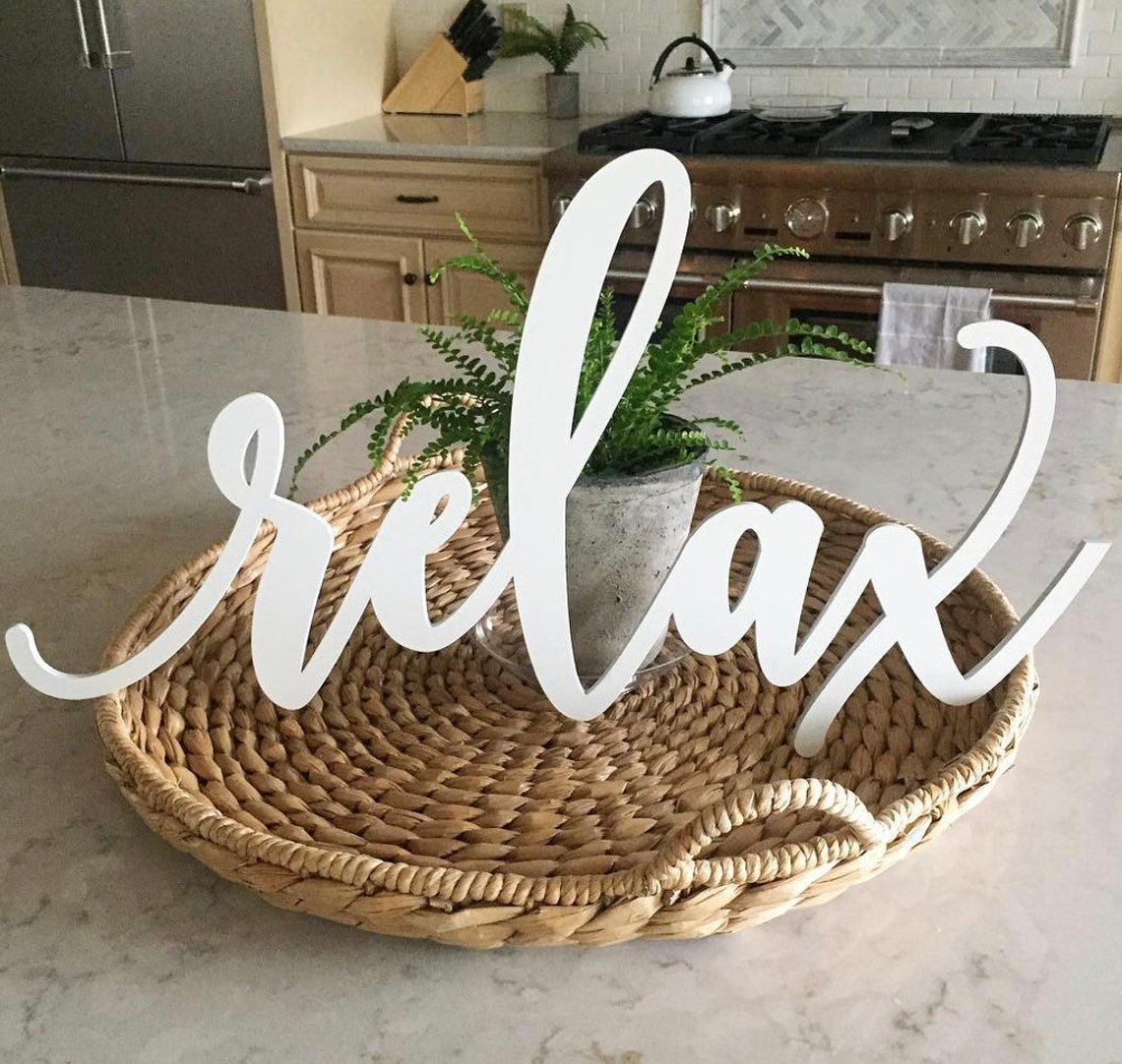 Relax Sign // Wood Relax Sign //porch Decor // Summer Decor | Etsy