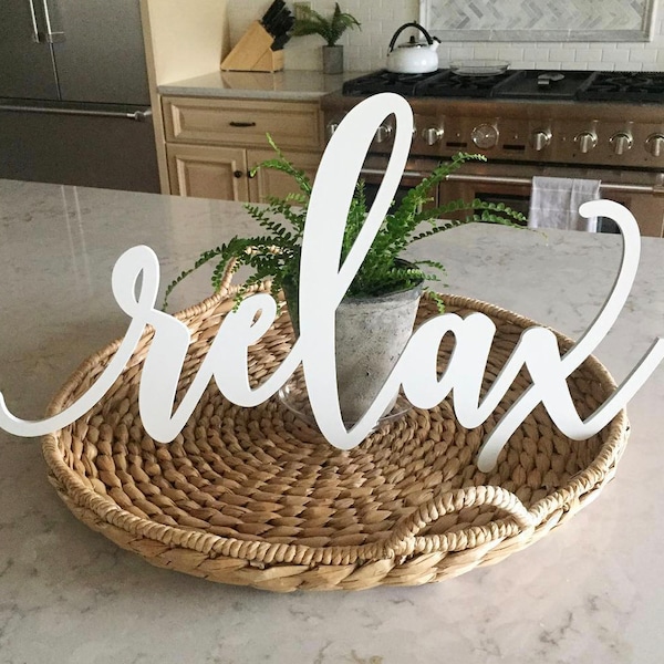 Relax Sign - Etsy