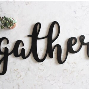 Gather Sign, Wood Gather Sign, Thanksgiving Home Décor, Gather Together ...