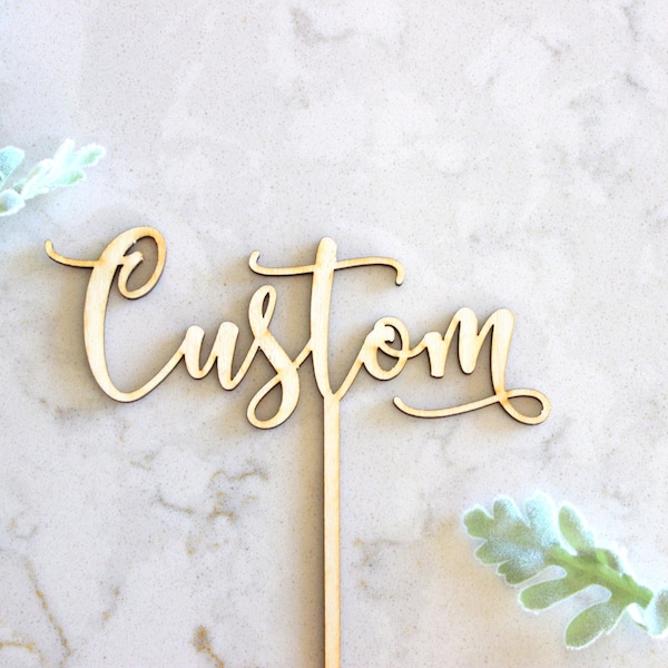 Wood Cake Toppers - Etsy