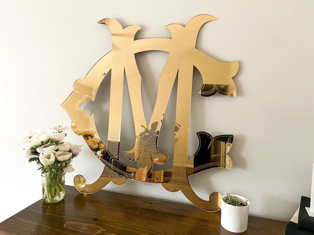 Custom Acrylic Monogram / Custom Monogram Sign / Gold Monogram ...
