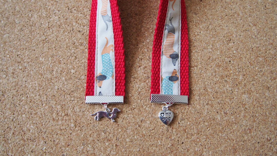 Sausage Dog Ribbon Bookmark: Dachshund Charm, Dog Lover Gift - Etsy