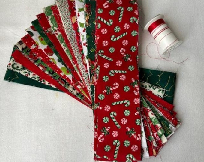 Fabric Strips, Cotton Fabric Strips Christmas Strips, Quilt Fabric ...