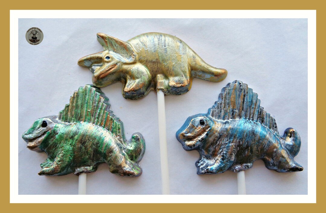Dinosaur Chocolate Lollipops/chocolate Triceratops/dimetrodon Horned ...