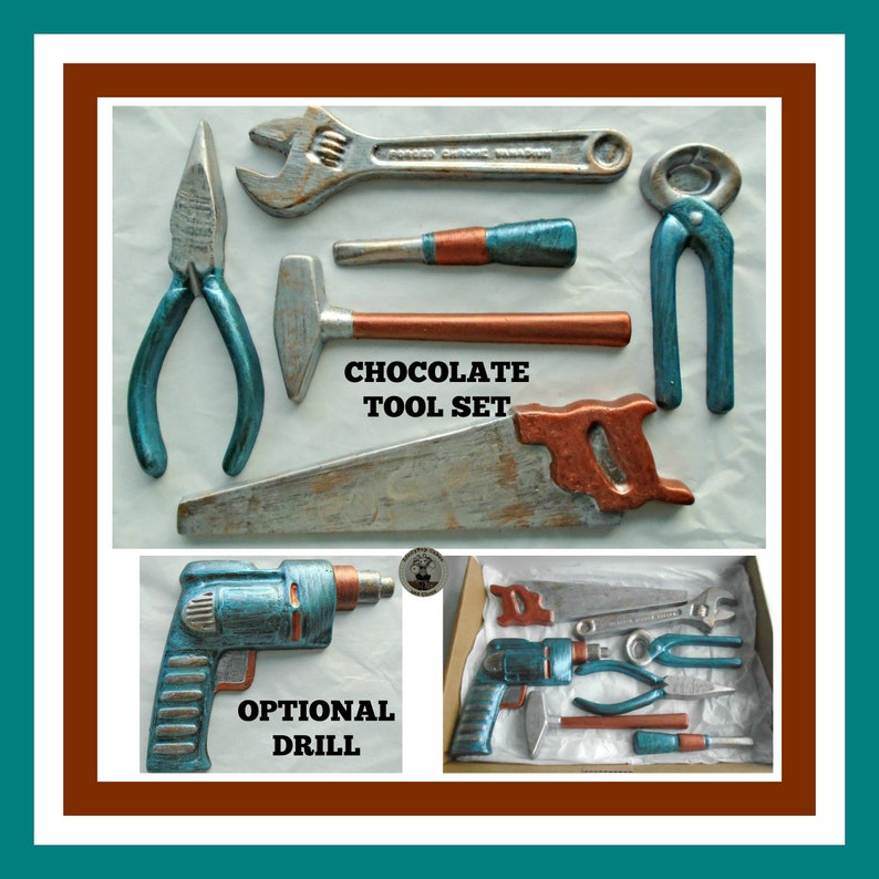 Chocolate Tools Gift: Edible Hammer & Wrench for Handyman - Cake Topper ...
