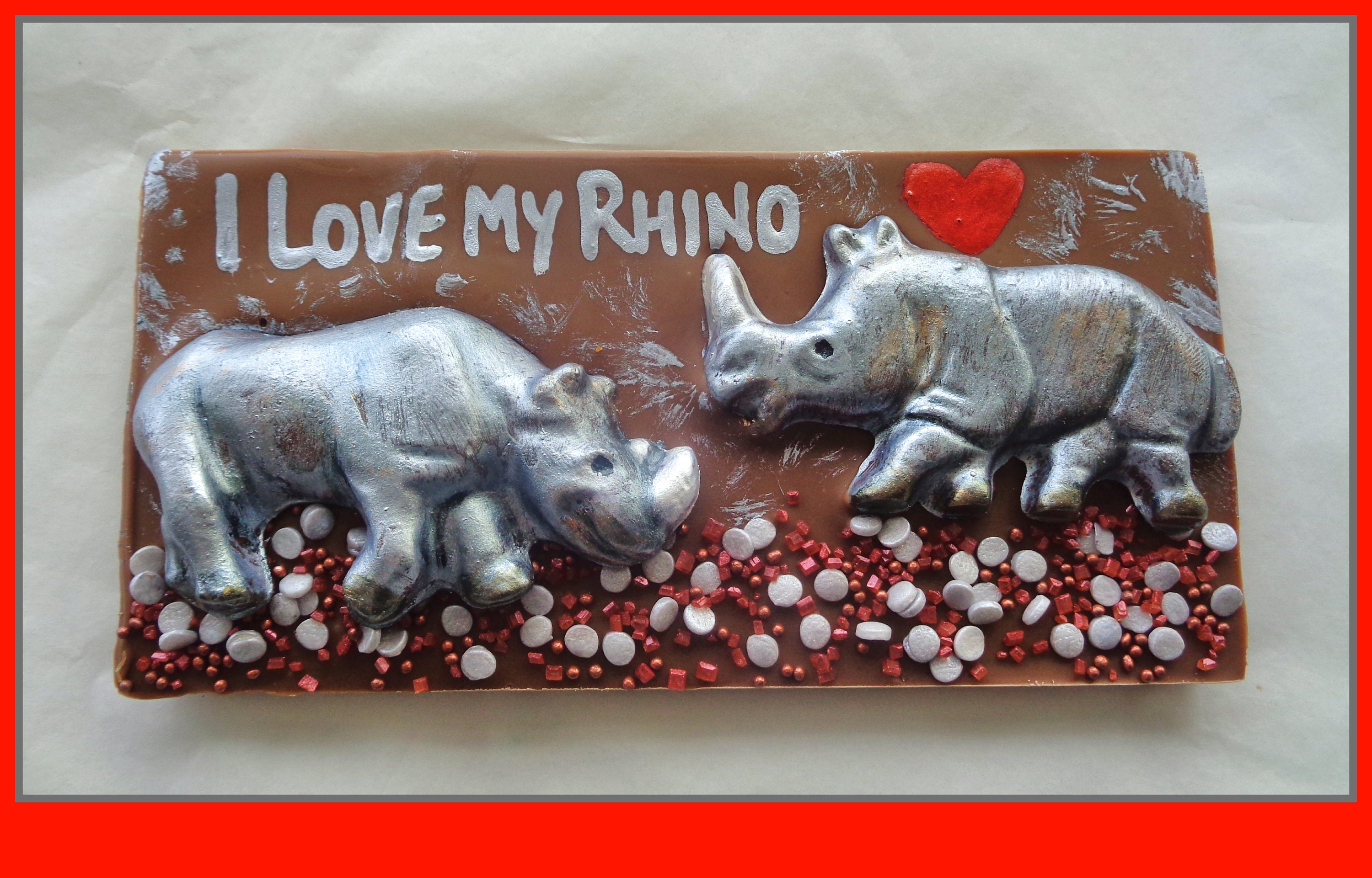 Rhino Gift/chocolate Rhino/edible Rhinoceros/african - Etsy