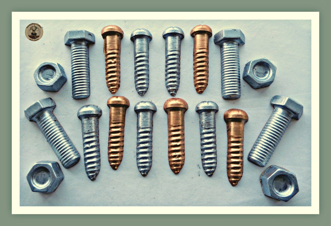 Chocolate Screws and Bolts: Edible Tool Gift - Cake Toppers - Hand ...