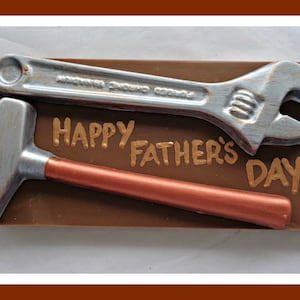 Chocolate Tools Gift: Edible Hammer & Wrench for Handyman - Cake Topper ...