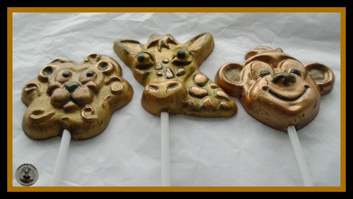 Safari Animal Chocolate Lollipops/chocolate - Etsy