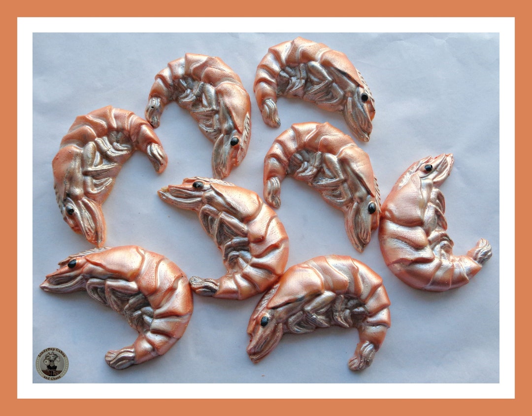 Chocolate Prawns: Funny Hand Painted Edible Gift, Set of 8 - Pretend ...