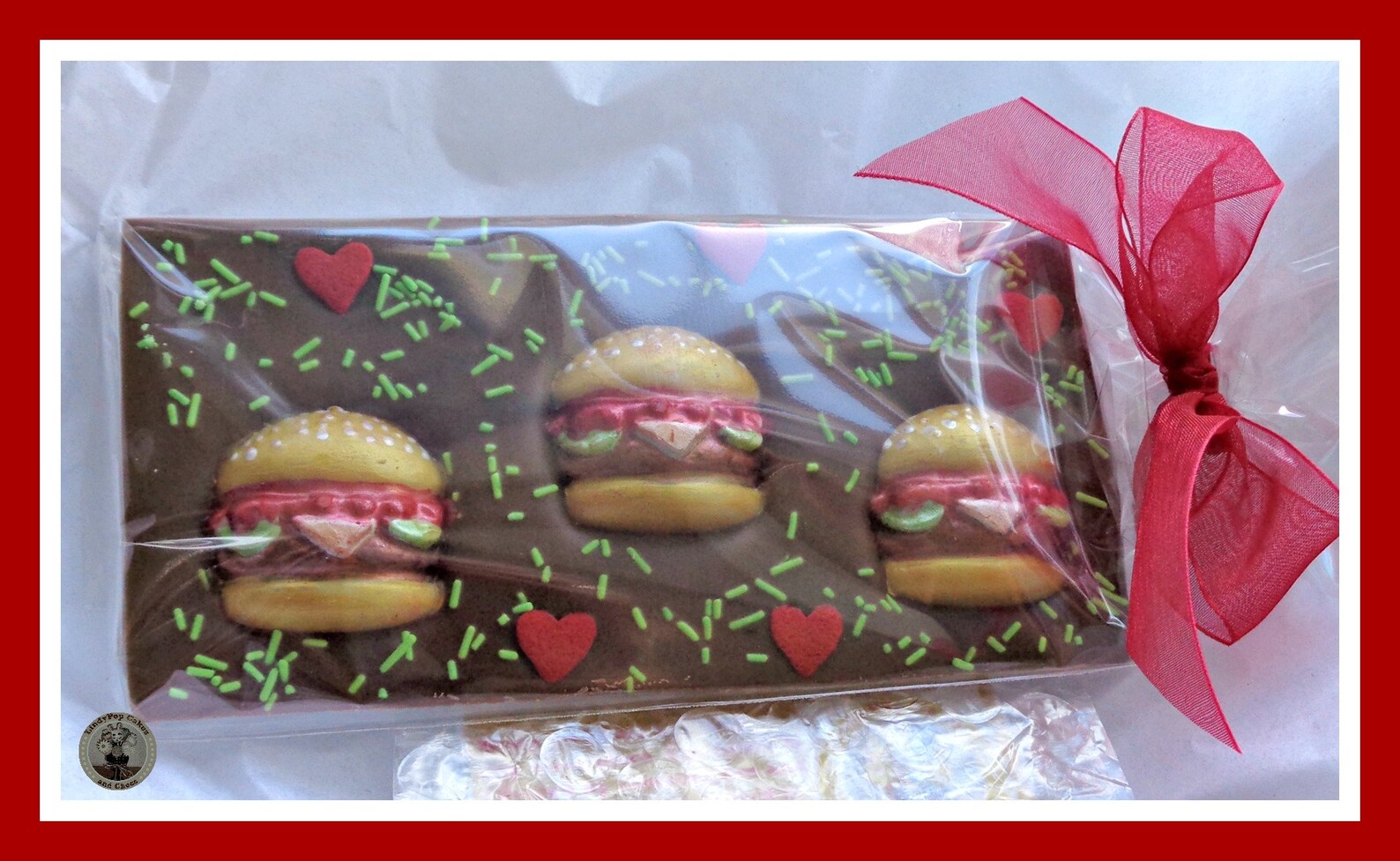 Chocolate Burger Gift/chocolate Bar/fast Food Fan/pretend - Etsy