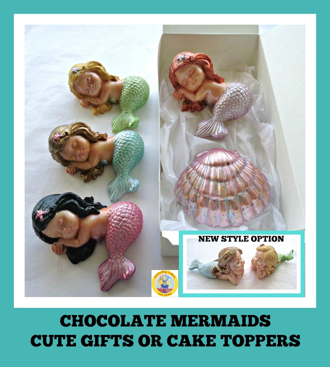 Mermaid Chocolate Cake Topper Decoration/chocolate Mermaid Gift/edible ...