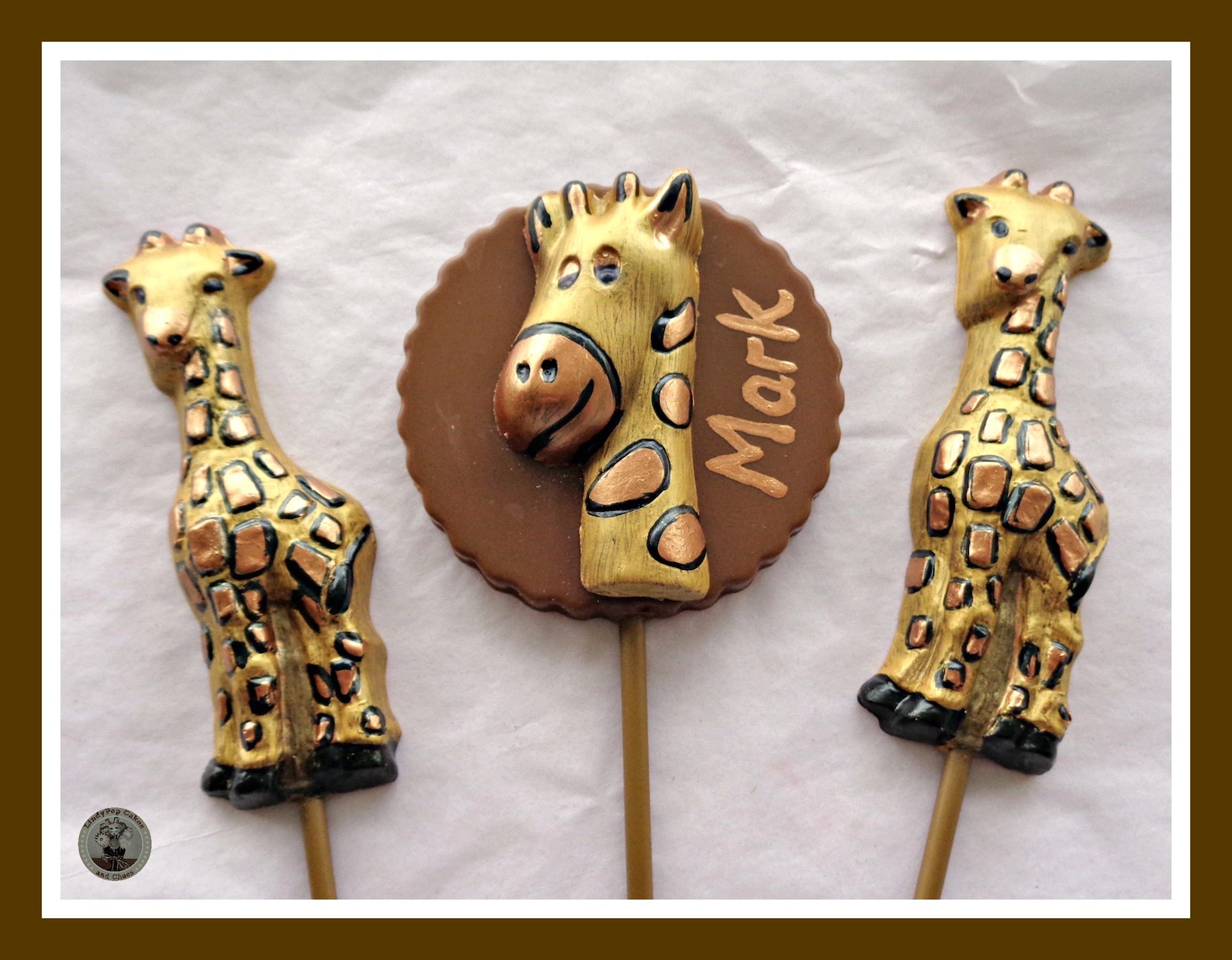 Giraffe Gift Chocolate Lollipops/chocolate Giraffe - Etsy