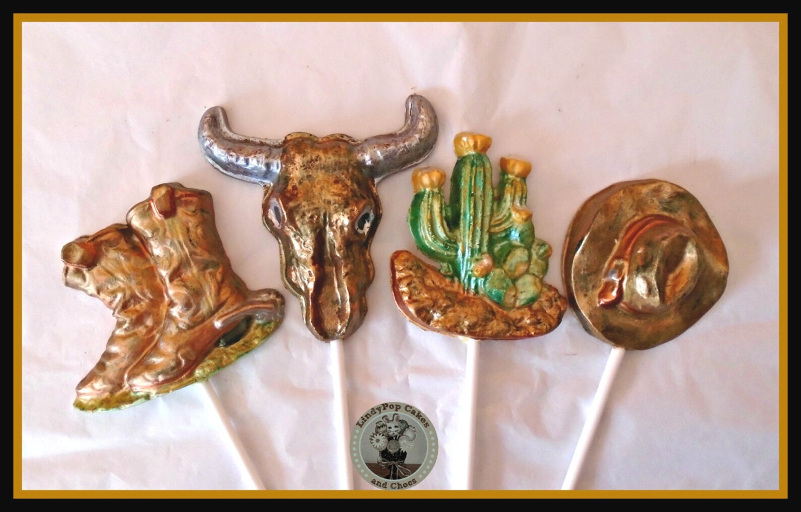 Cowboy Chocolate Lollipops/country Western Chocolate | Etsy