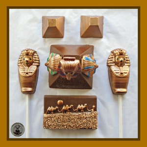 Ancient Egypt Chocolate Gift Set: Pyramid, Sphinx, Camel - Cake Topper ...