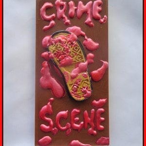 Crime Scene Chocolate Gift: Forensic Science, Mystery Fan - Cake Topper ...