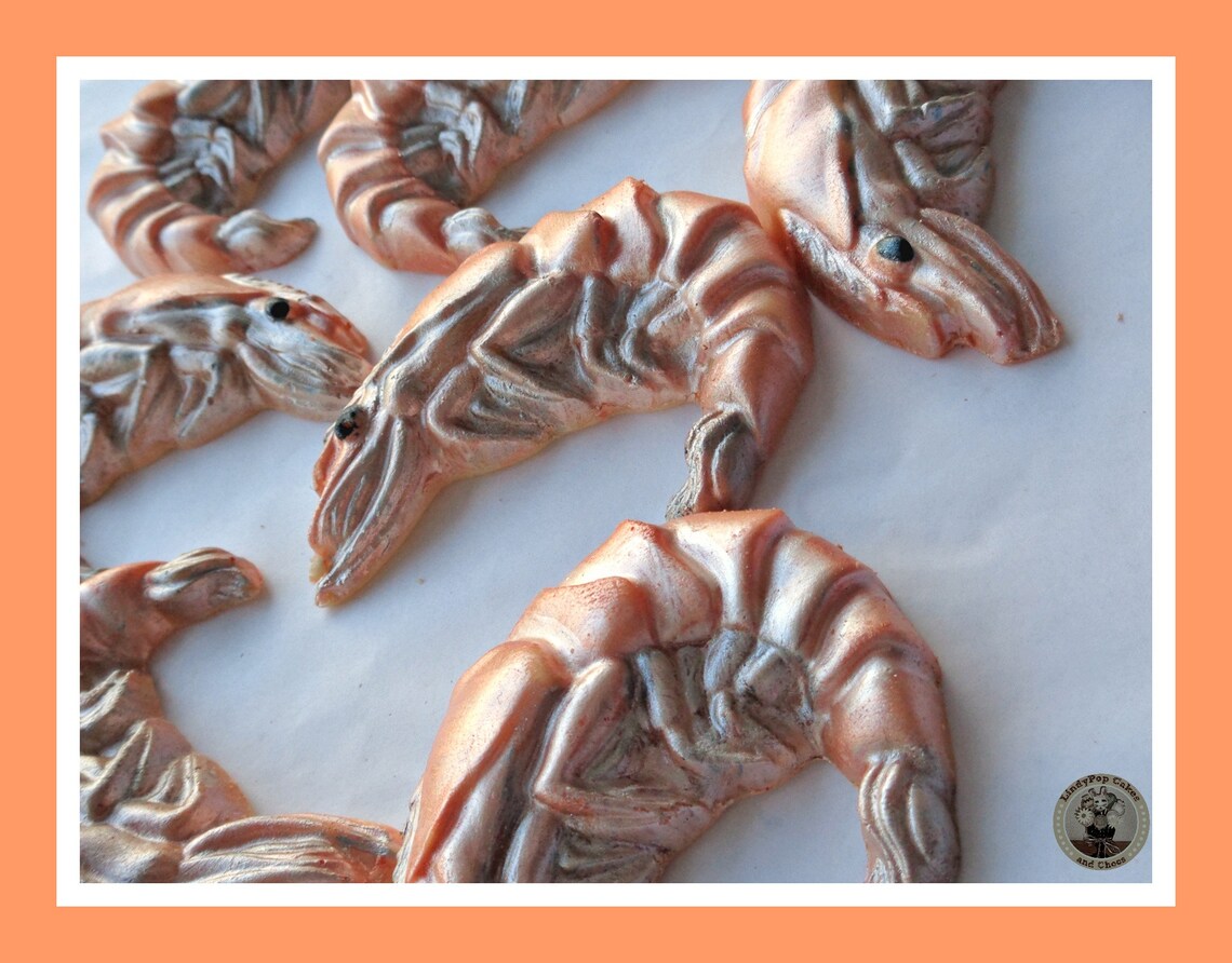 Chocolate Prawns/shrimp/pretend Food/seafood Lover/pretend - Etsy UK