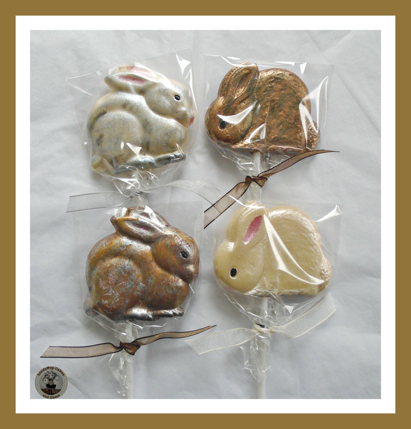 Chocolate Rabbit Lollipops/Bunny Rabbit Lollies/Girls - Etsy.de