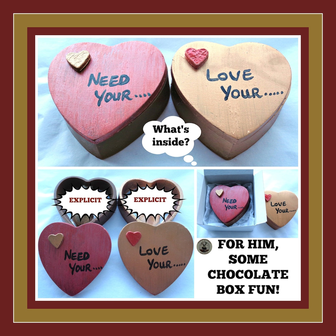 Rude Valentine Gift for Man/naughty Chocolate/cheeky Fun/edible Heart ...