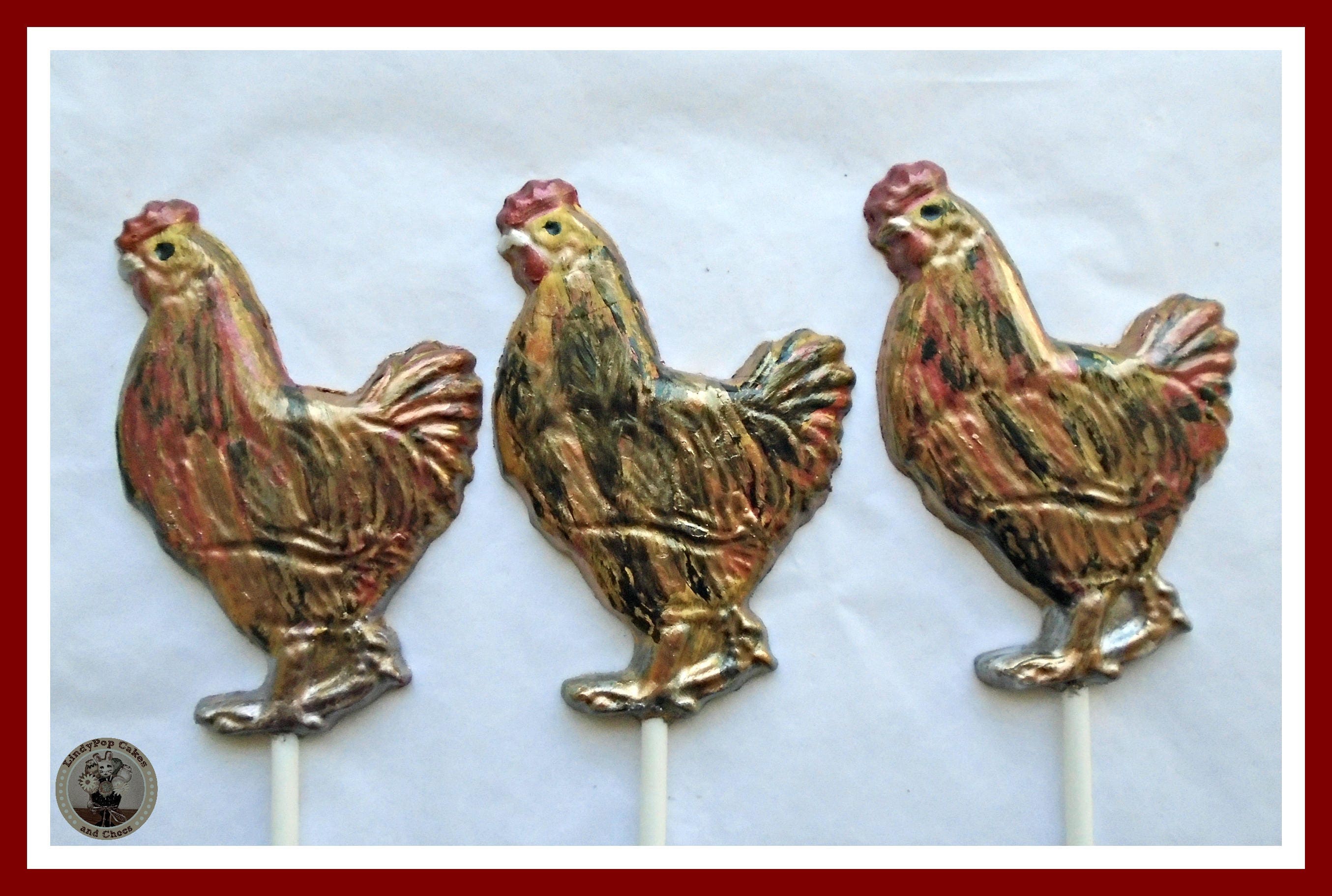 Hen Chocolate Lollipops/chicken/rooster/farm | Etsy