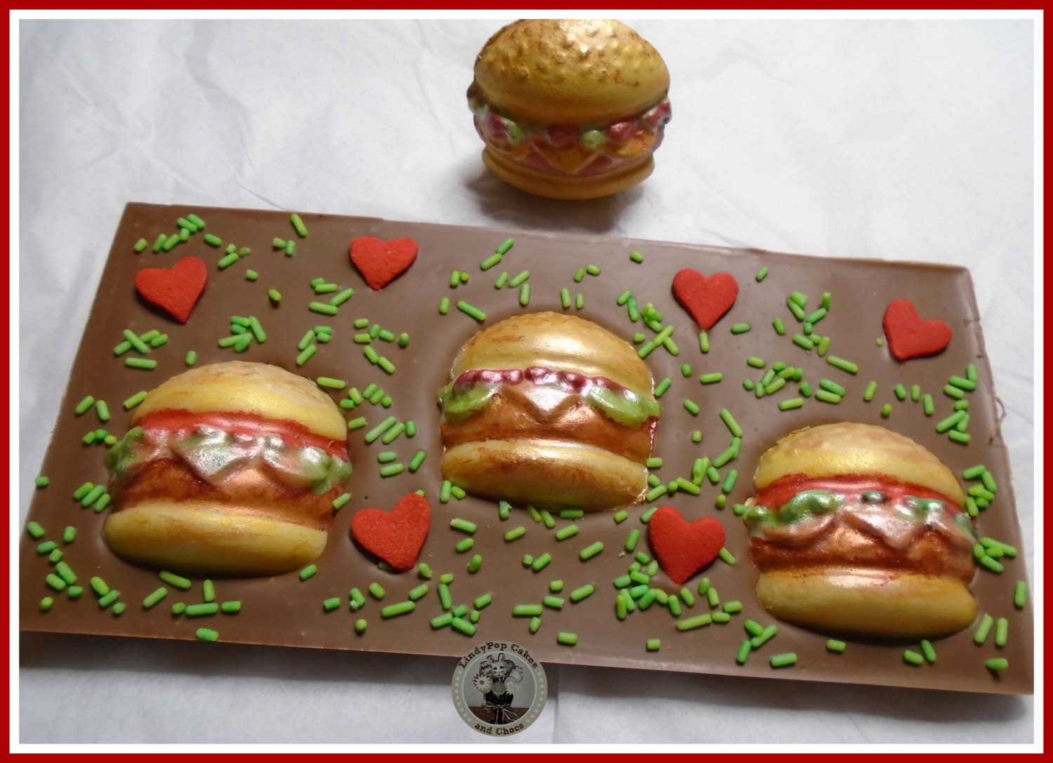 Chocolate Burger Gift/chocolate Bar/fast Food Fan/pretend - Etsy